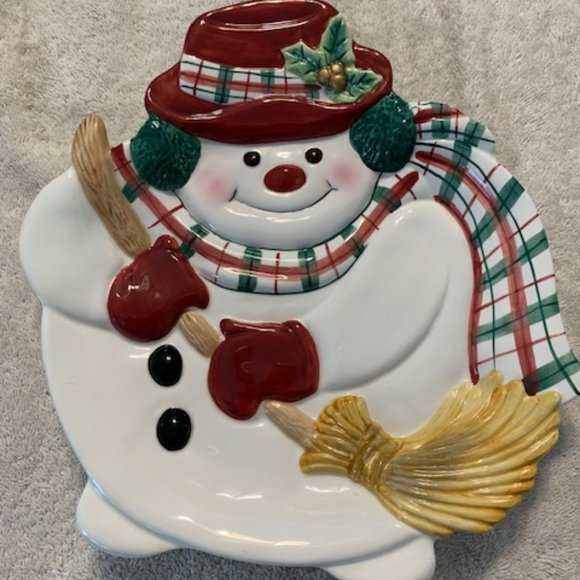 Fitz and Floyd | Holiday | Fitz And Floyd Snowman Plate | Poshmark
